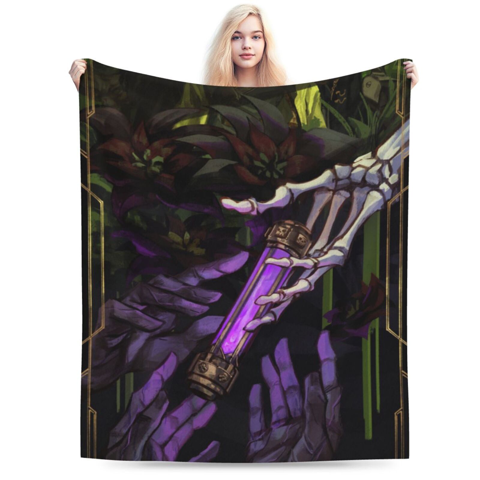 Arcane League Of Legends Throw Blanket,Jinx Lol Ultra-Soft Micro Fleece ...
