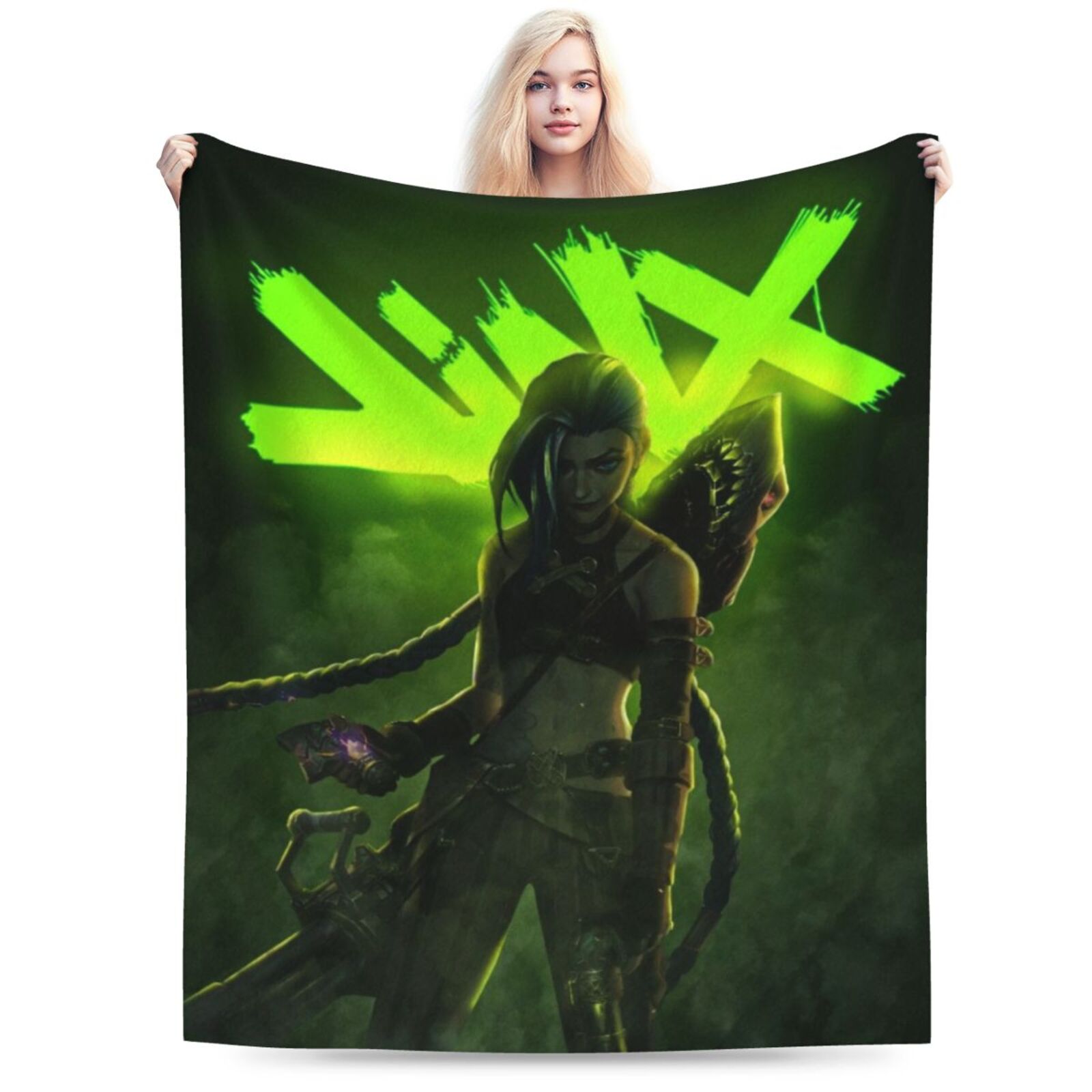 Arcane League Of Legends Throw Blanket,Jinx Lol Ultra-Soft Micro Fleece ...