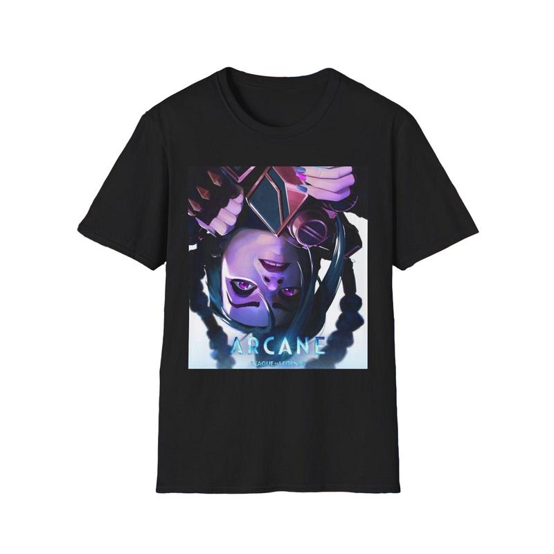 Arcane League of Legends Jinx Vi Softstyle T Unisex Comfort Tee T Shirt ...