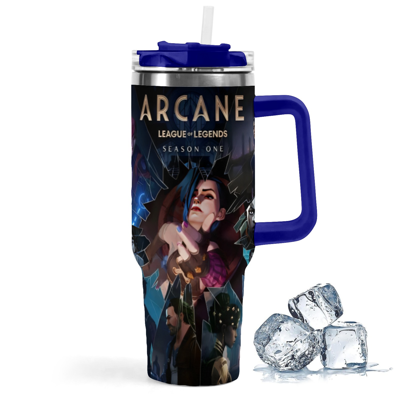 Arcane League of Legends Large capacity car cup has an iconic print, is ...