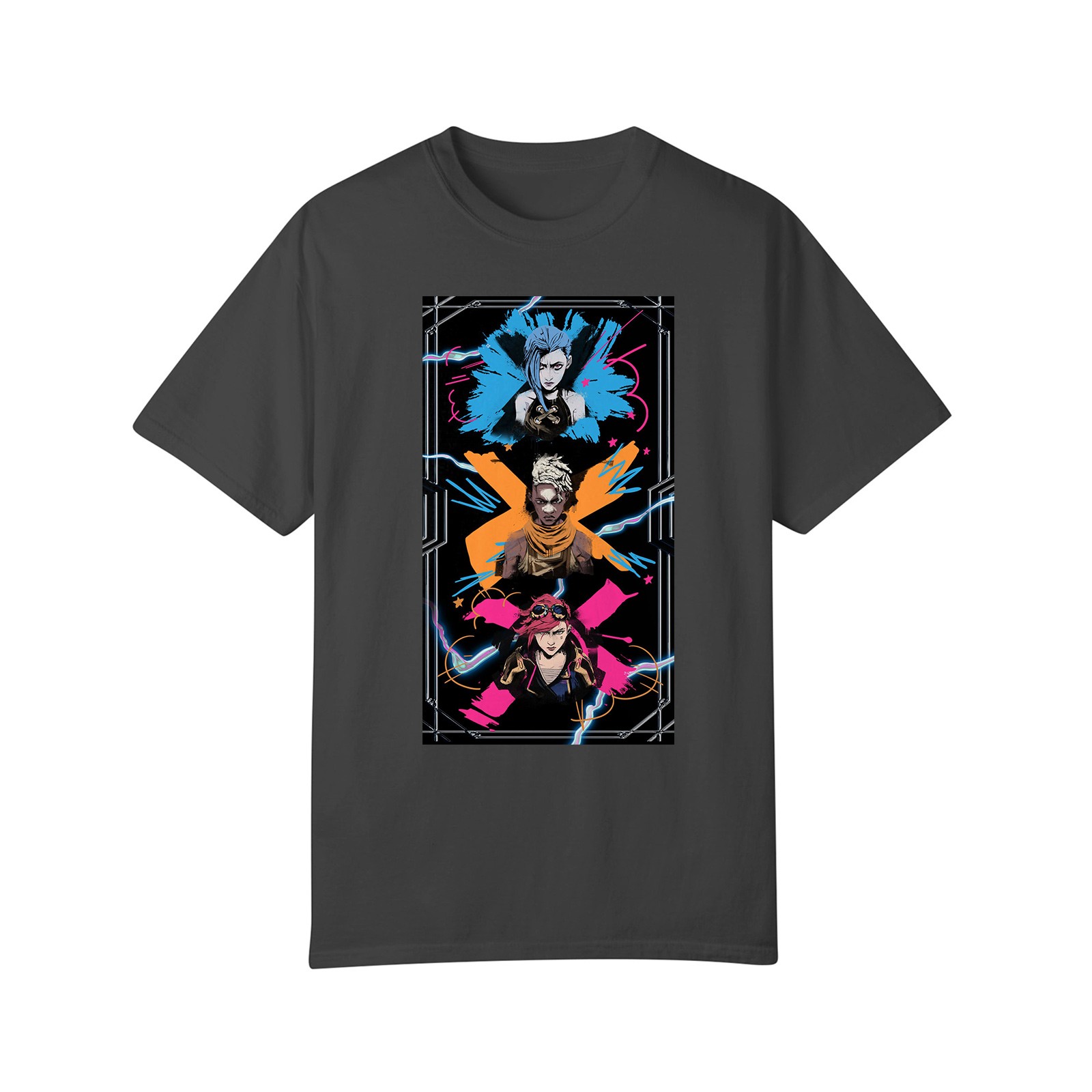 Arcane Merch Women's Arcane Printed Neck Short Sleeve Top - Walmart.com