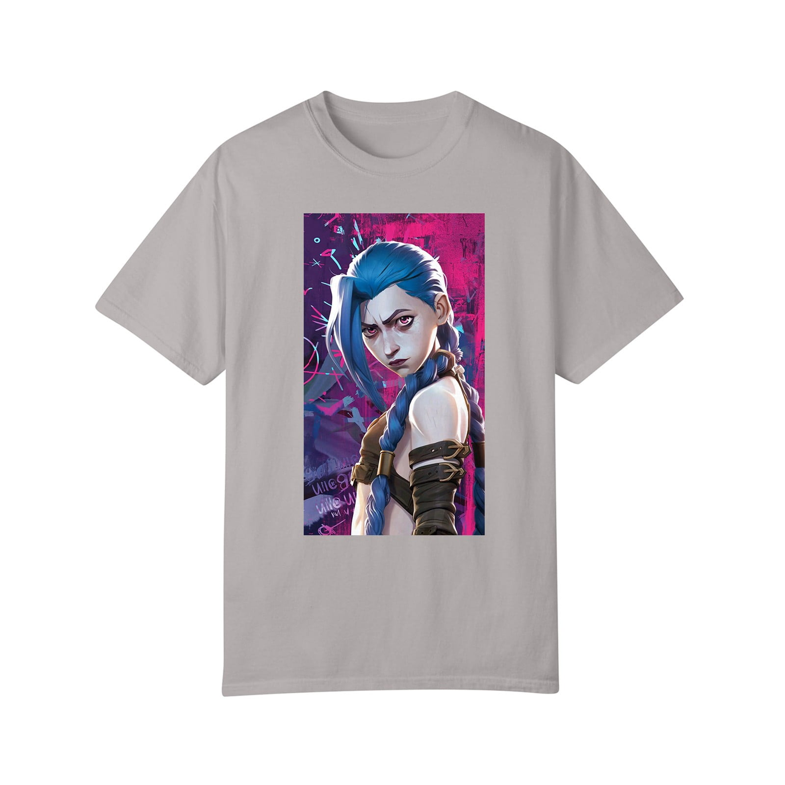 Arcane Merch Women's Arcane Printed Neck Short Sleeve Top - Walmart.com