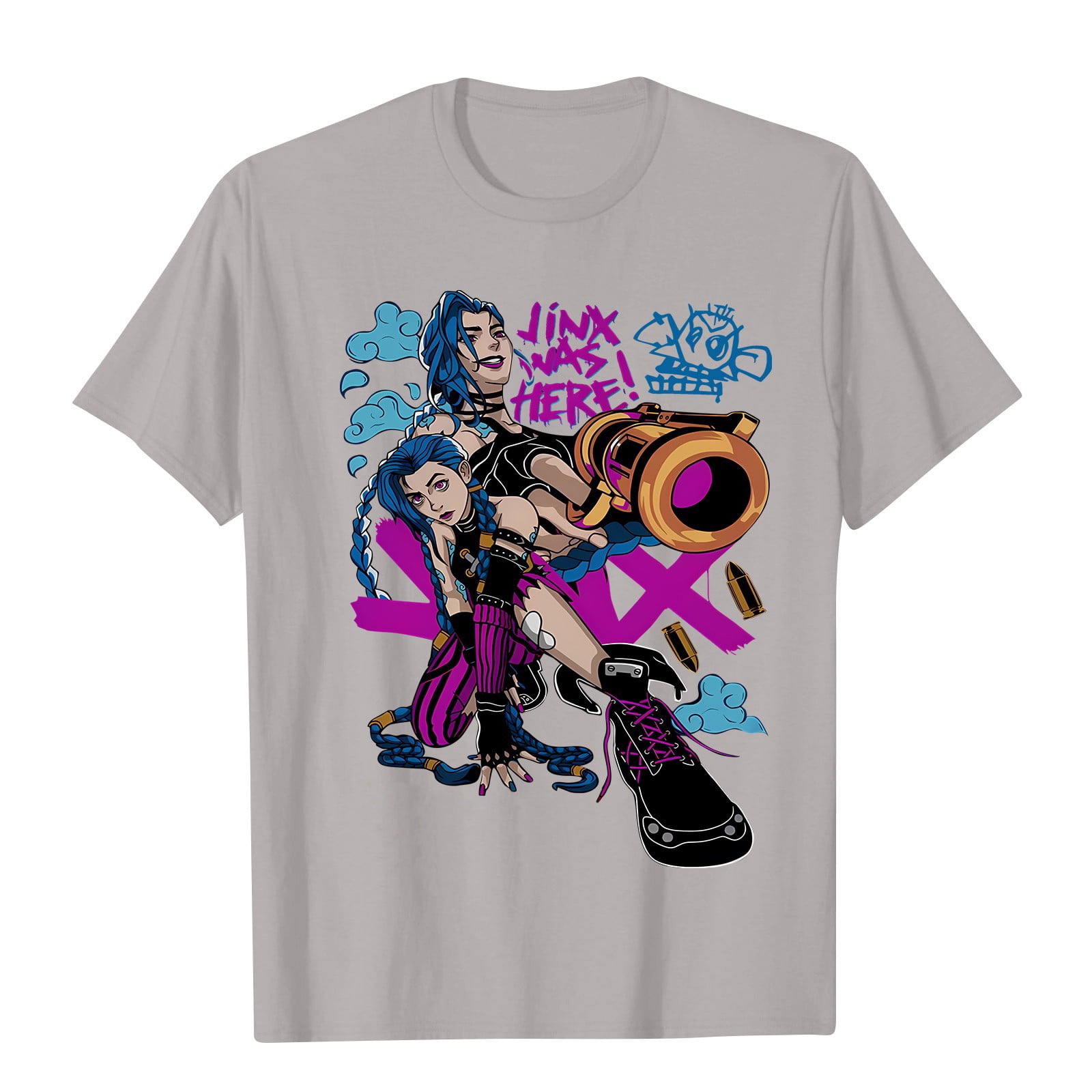 Arcane Merch Women's Casual Daily Round Neck Printed Short Sleeved T ...