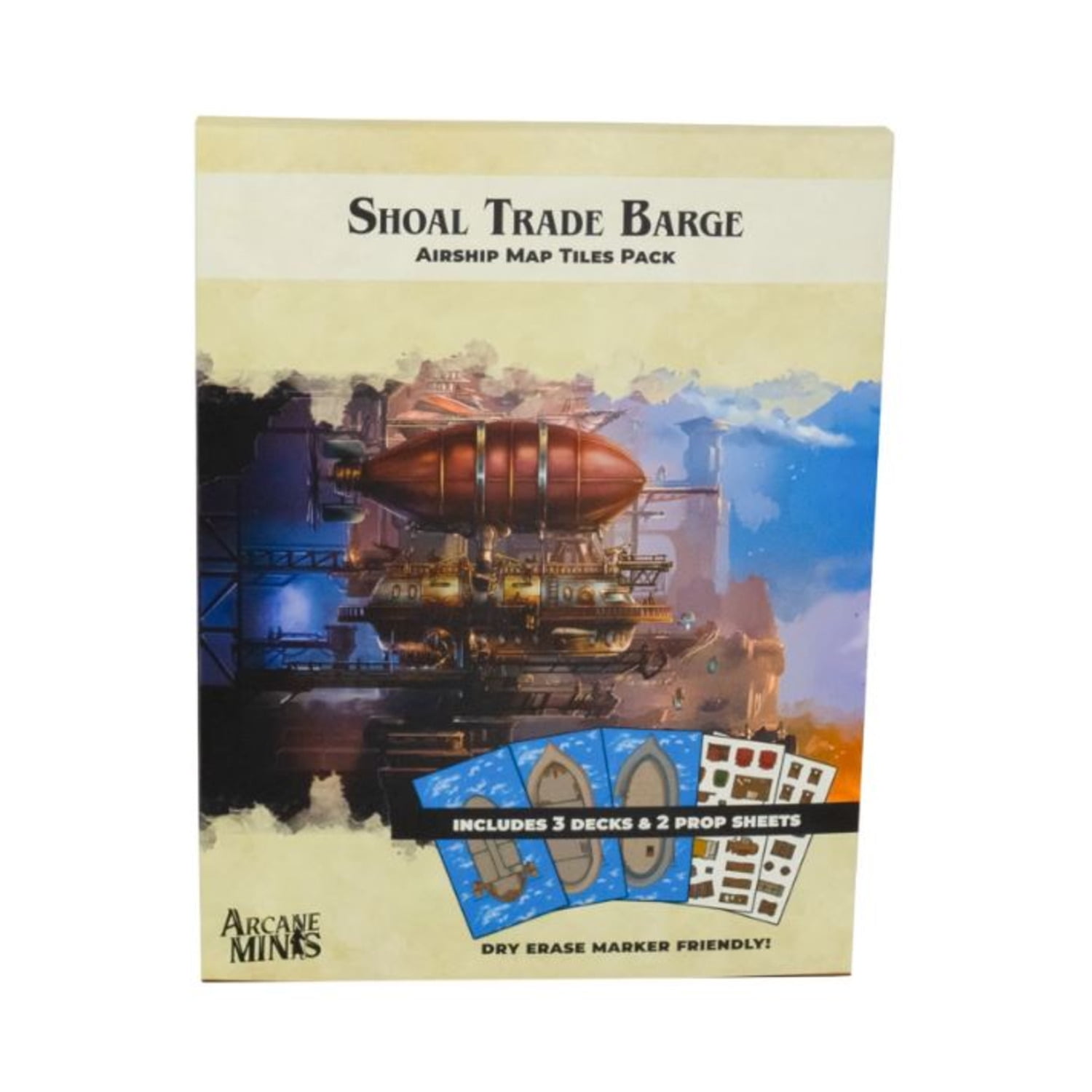 Arcane Minis Shoal Trade Barge - Airship Map Tiles Pack New - Walmart.com