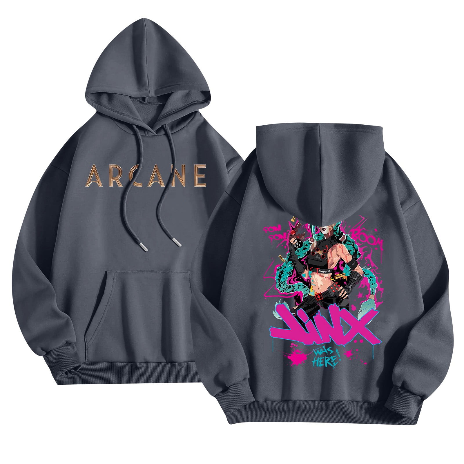 Arcane Shirts Arcane Merch Sweatshirt Unisex Red Graphic Hoodie ...
