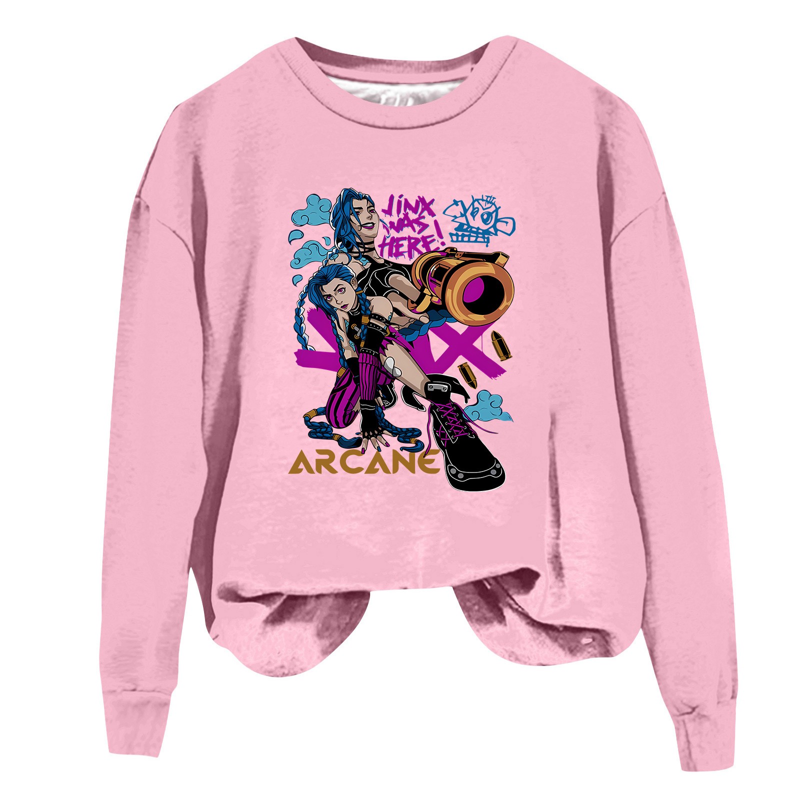 Arcane Shirts Arcane Merch Sweatshirt Women's Casual Fashion Print Long ...