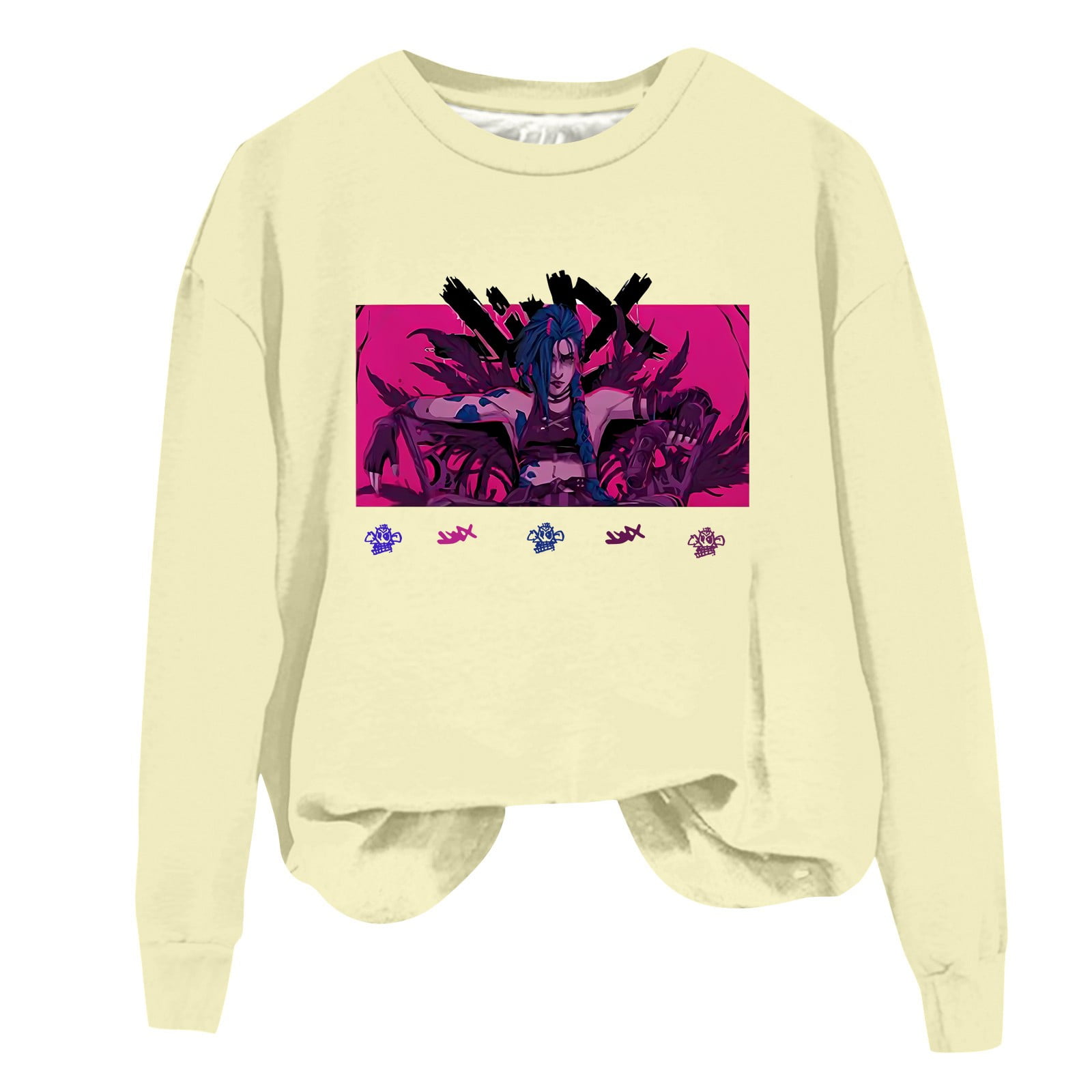 Arcane Theme Print Cozy Hoodies Women's Casual Fashion Print Long ...