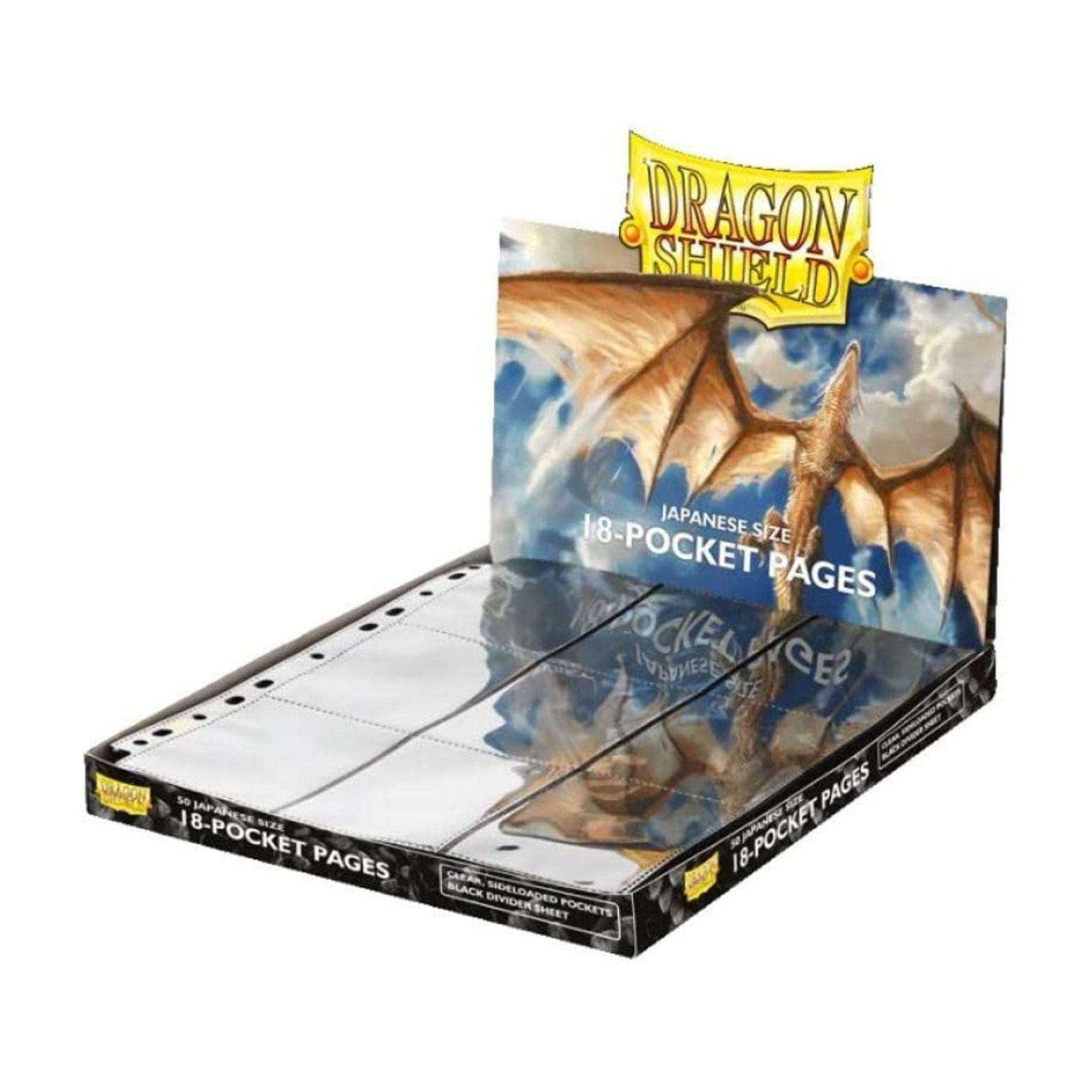 Dragon Shield Binder Pages - 18 Pocket Clear with Black Back - 50x18 ...