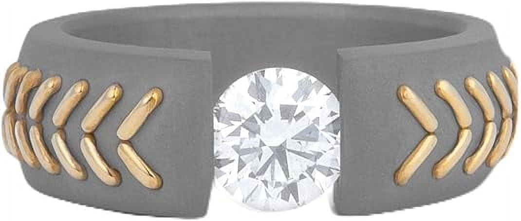 Arcane Titanium Ring for Men – Aerospace Grade Titanium Band with 18K ...