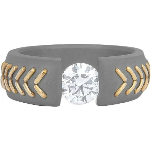 Arcane Titanium Ring for Men – Aerospace Grade Titanium Band with 18K ...