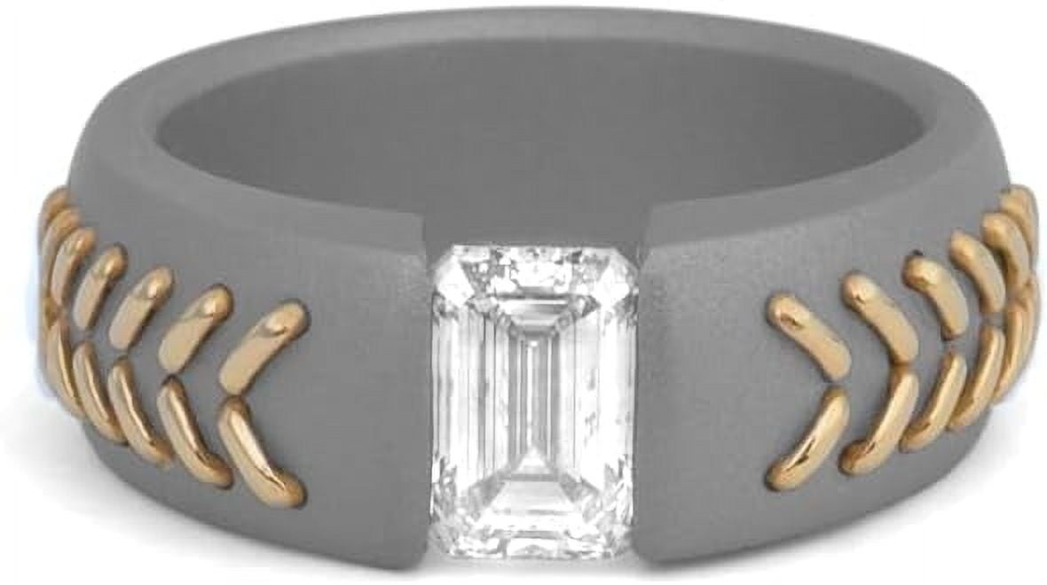 Arcane Titanium Ring for Men – Aerospace Grade Titanium Band with 18K ...