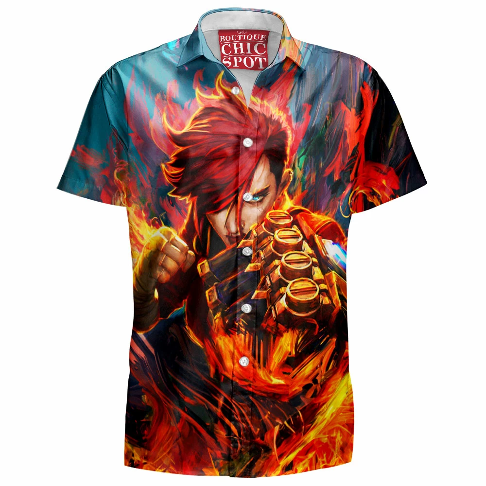 Arcane Vi 3D Hawaiian Shirt - League of Legends Aloha Beach Shirt ...