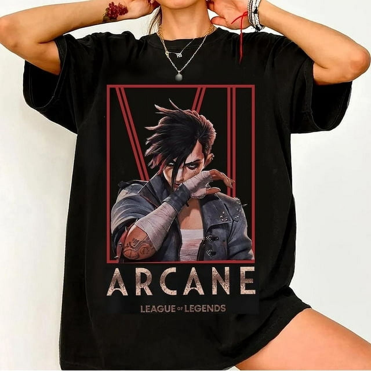 Arcane Vi Dark Wash New Season Unisex Shirt| Arcane Sweatshirt| Arcane ...