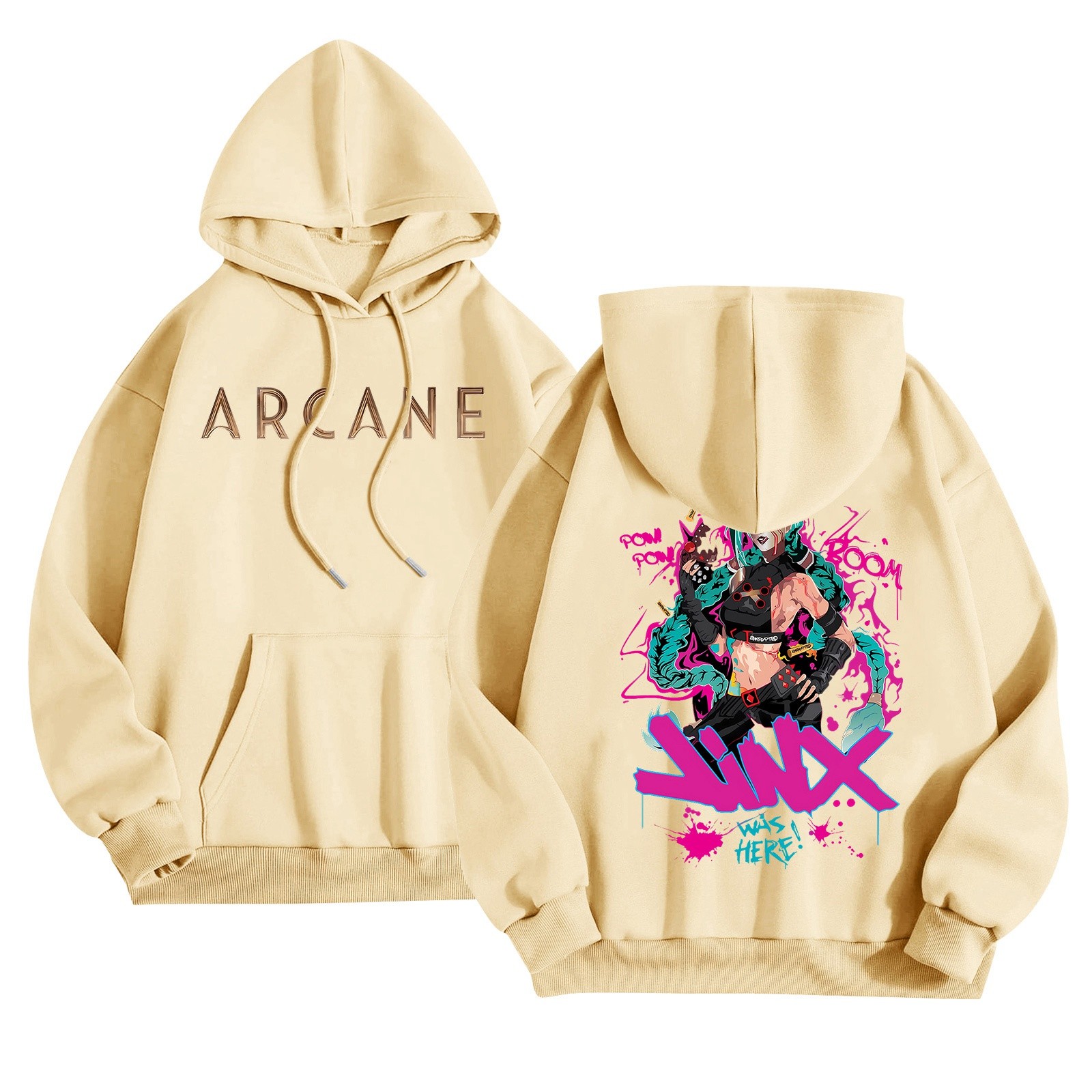 Arcane league of legends: Unisex Red Graphic Hoodie Comfortable Casual ...