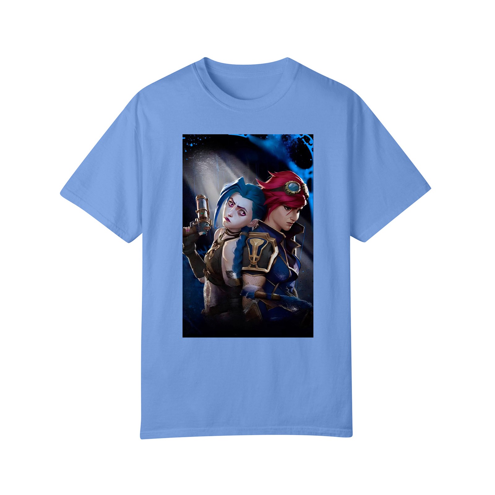 Arcane league of legends jinx arcane Women's Arcane Printed Neck Short ...