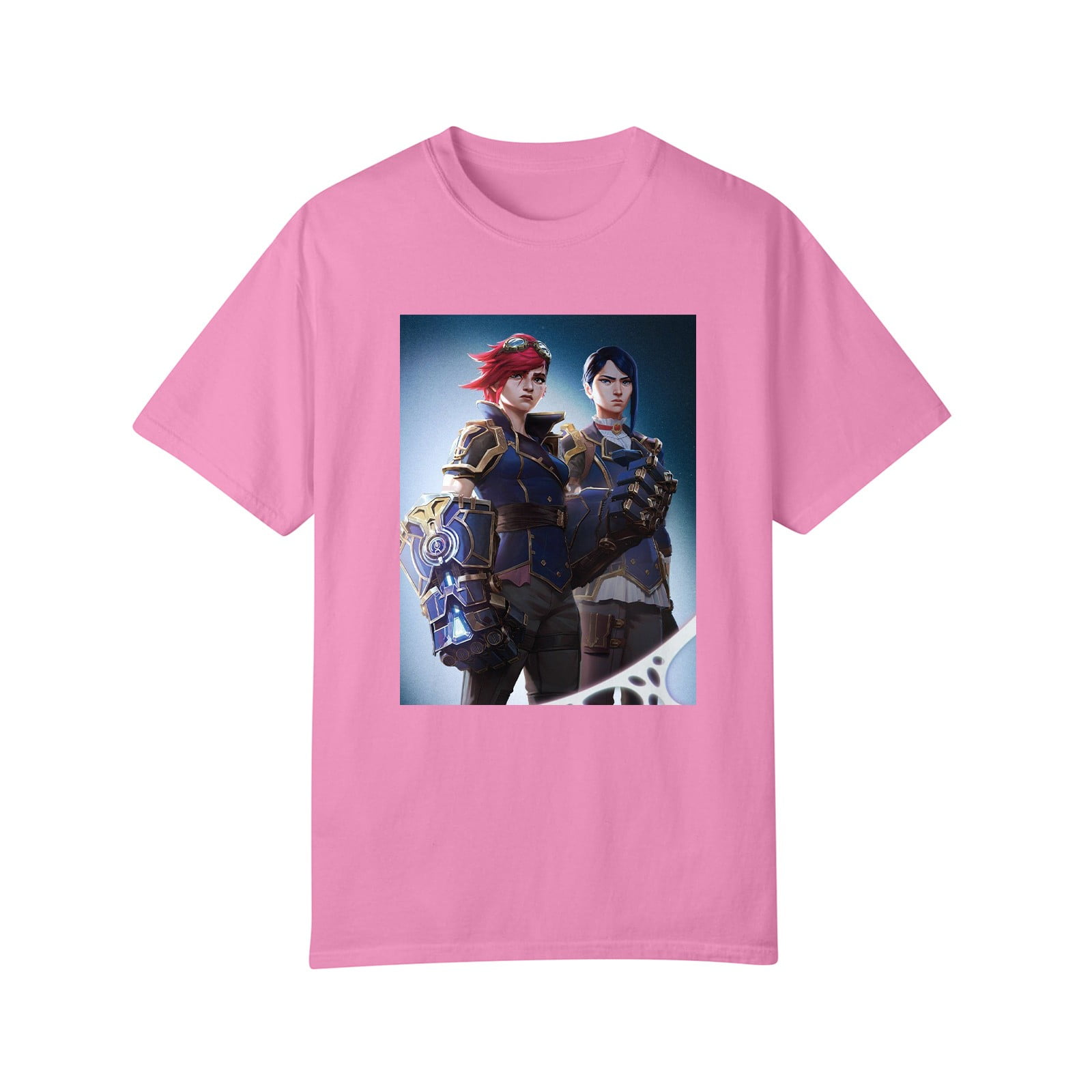 Arcane league of legends jinx arcane Women's Arcane Printed Neck Short ...