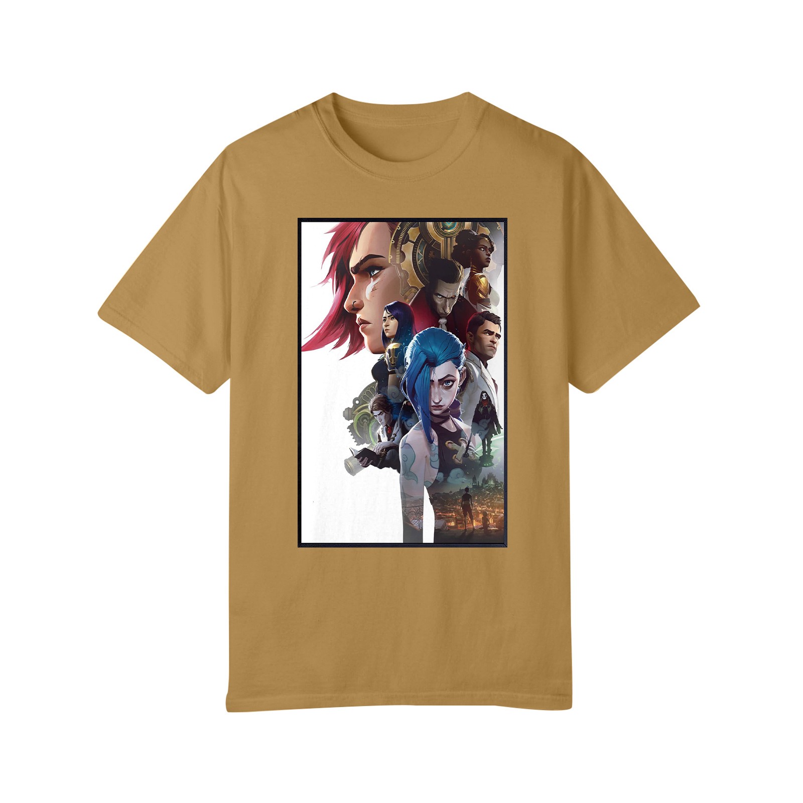 Arcane league of legends jinx arcane Women's Arcane Printed Neck Short ...