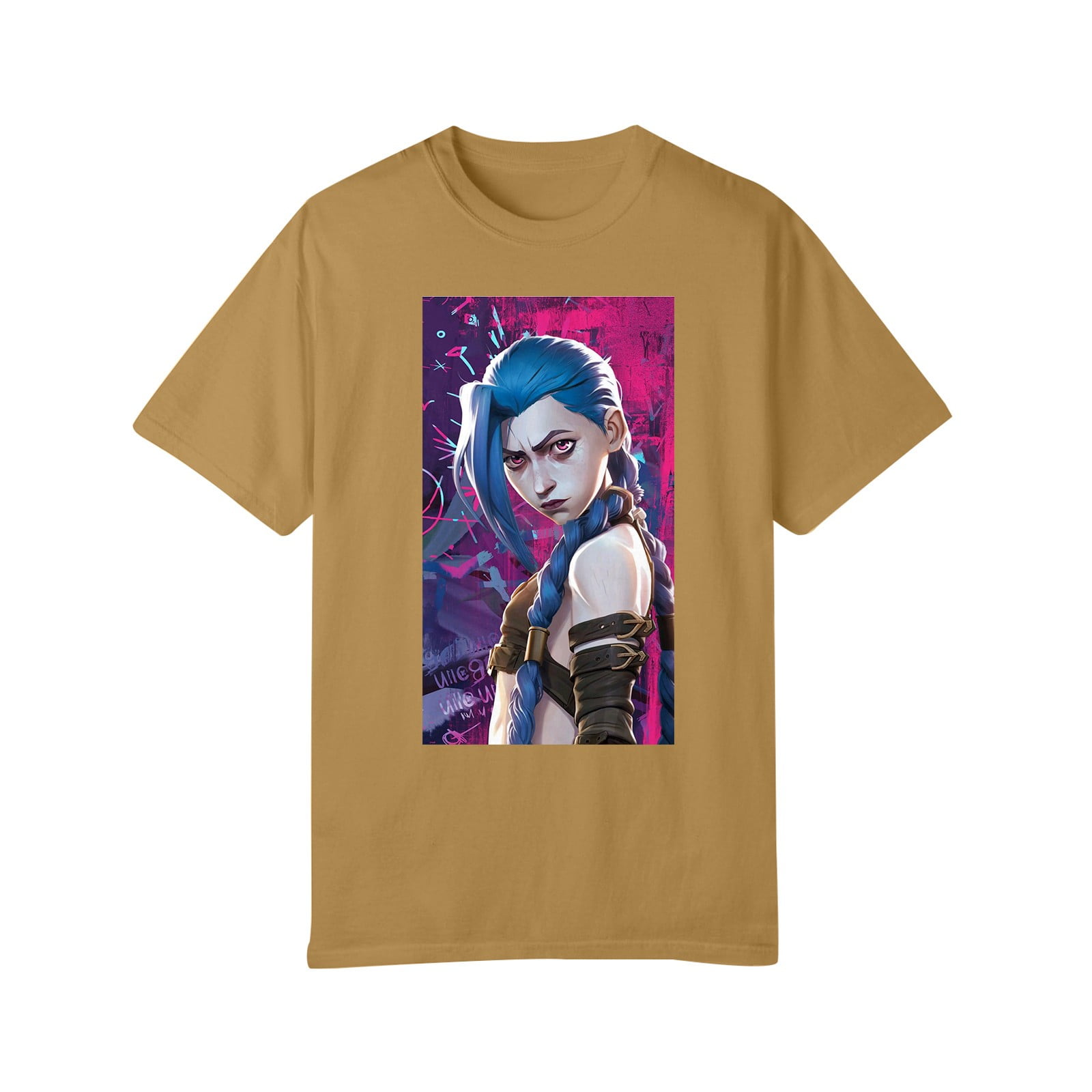 Arcane league of legends jinx arcane Women's Arcane Printed Neck Short ...