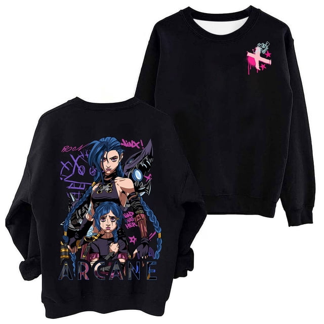 Arcane league of legends jinx arcane Women's Casual Fashion Print Long ...