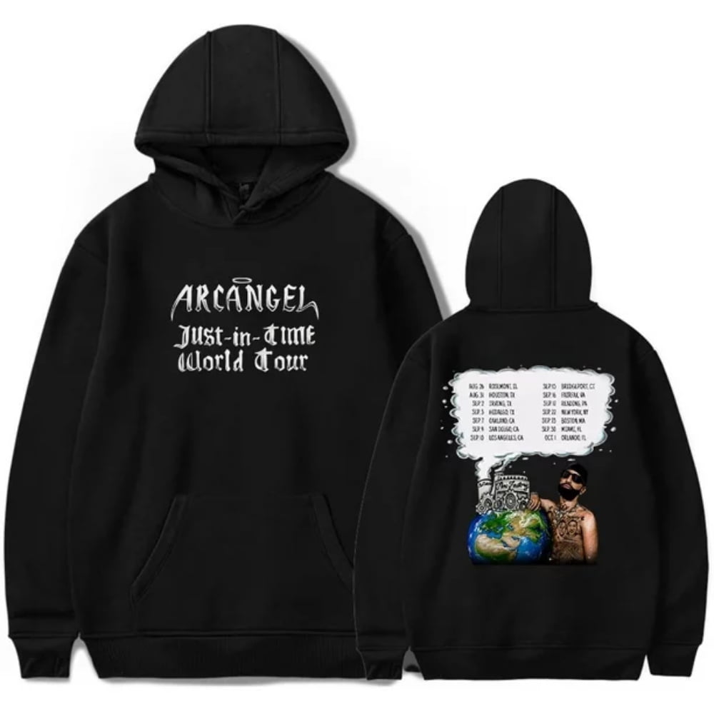 Arcangel Just in Time Tour Merch Rapper HipHop Hoodies Hooded Men Women ...