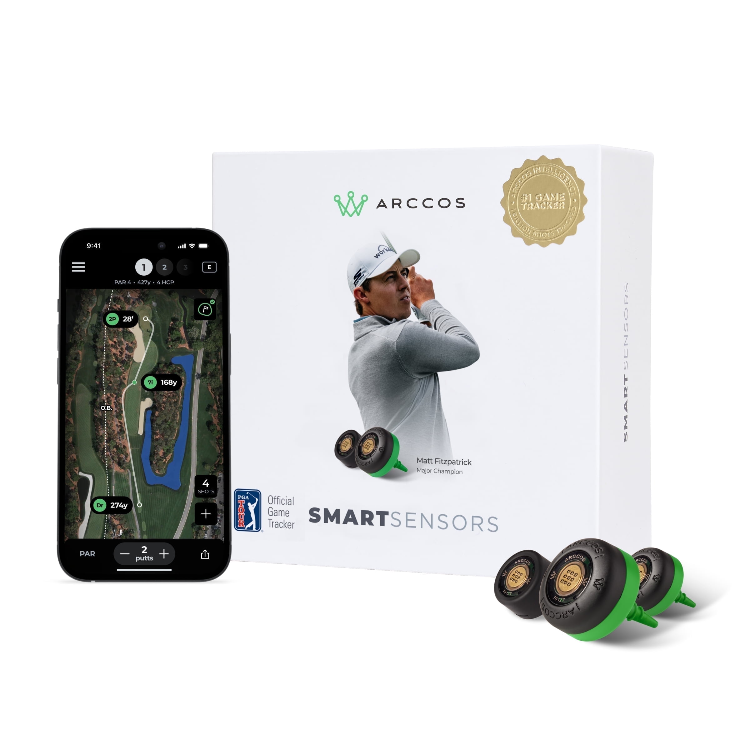 Arccos Golf Smart Sensors: Automatic Golf Tracking System with A.I. GPS ...
