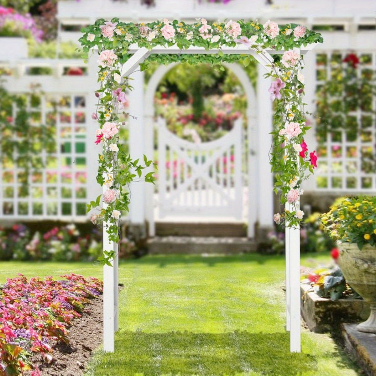 Arch Artificial Flower Rose Arch Artificial Garland Wedding Decoration ...