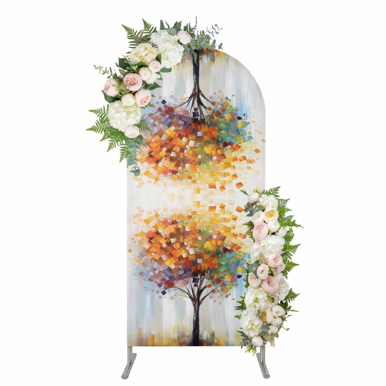 Arch Backdrop 4 Ft, Abstract Art Tree Spandex Stretch Fitted Arch Cover ...
