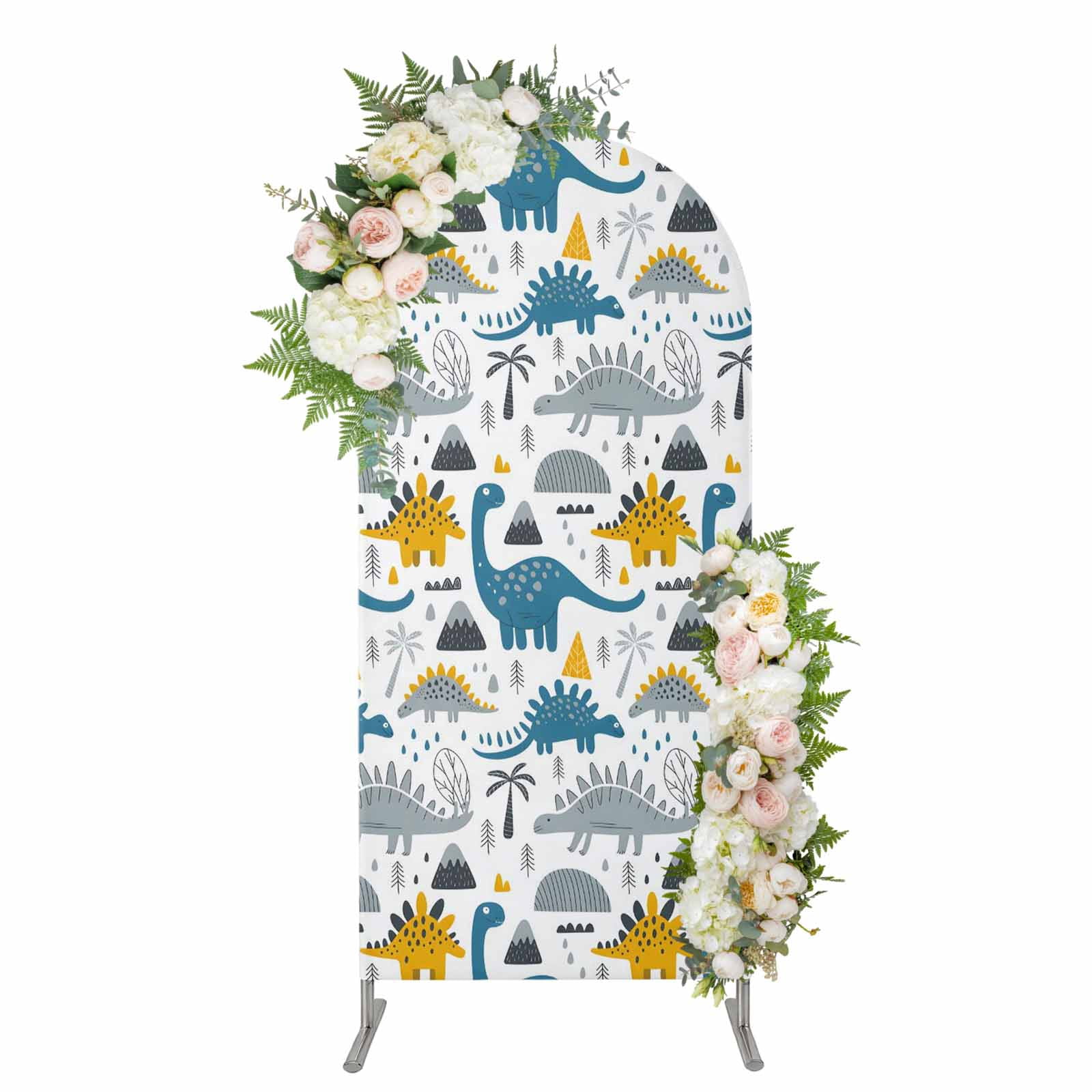 Arch Backdrop 4 Ft, Cartoons Dinosaurs Spandex Stretch Fitted Arch ...