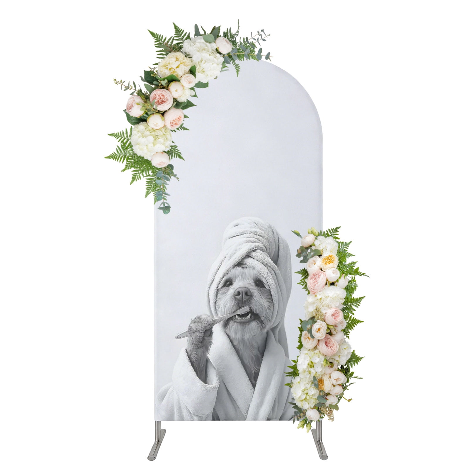 Arch Backdrop 4 Ft, Dog Spandex Stretch Fitted Arch Cover, Round Top ...