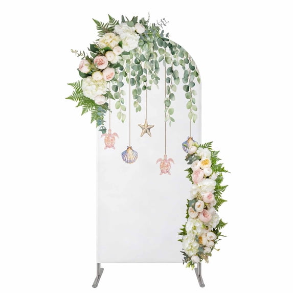 Arch Backdrop 4 Ft, Eucalyptus Leaf Spandex Stretch Fitted Arch Cover ...