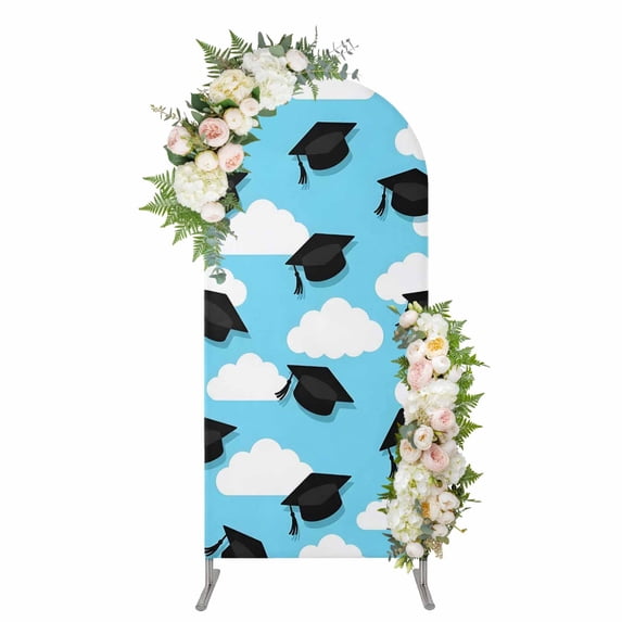 Arch Backdrop 4 Ft, Graduation Celebration Spandex Stretch Fitted Arch ...