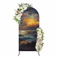 Arch Backdrop 4 Ft, Ocean Waves Spandex Stretch Fitted Arch Cover ...