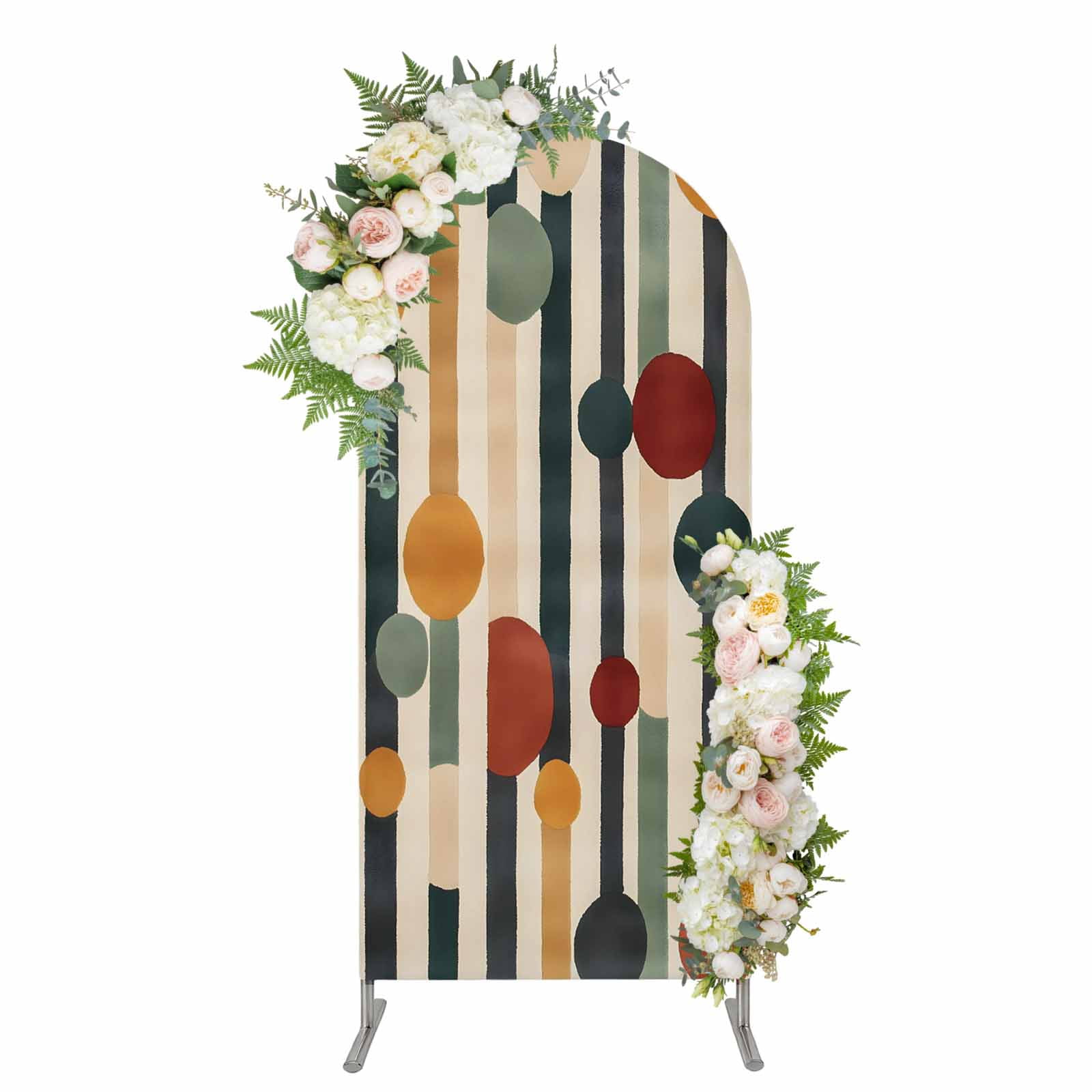 Arch Backdrop 5 Ft, Abstract Boho Spandex Stretch Fitted Arch Cover ...