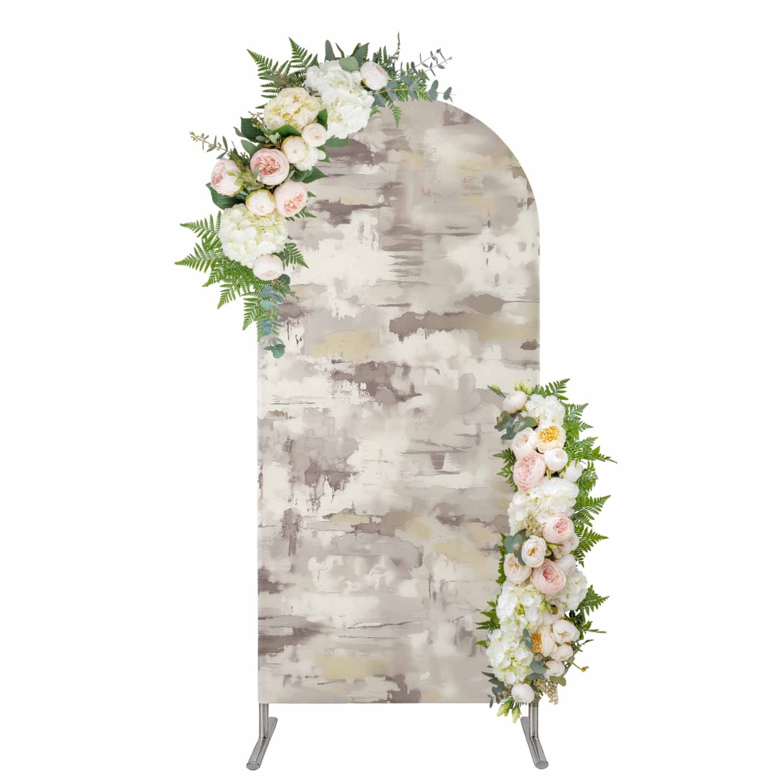 Arch Backdrop 5 Ft, Abstract Brown Spandex Stretch Fitted Arch Cover ...