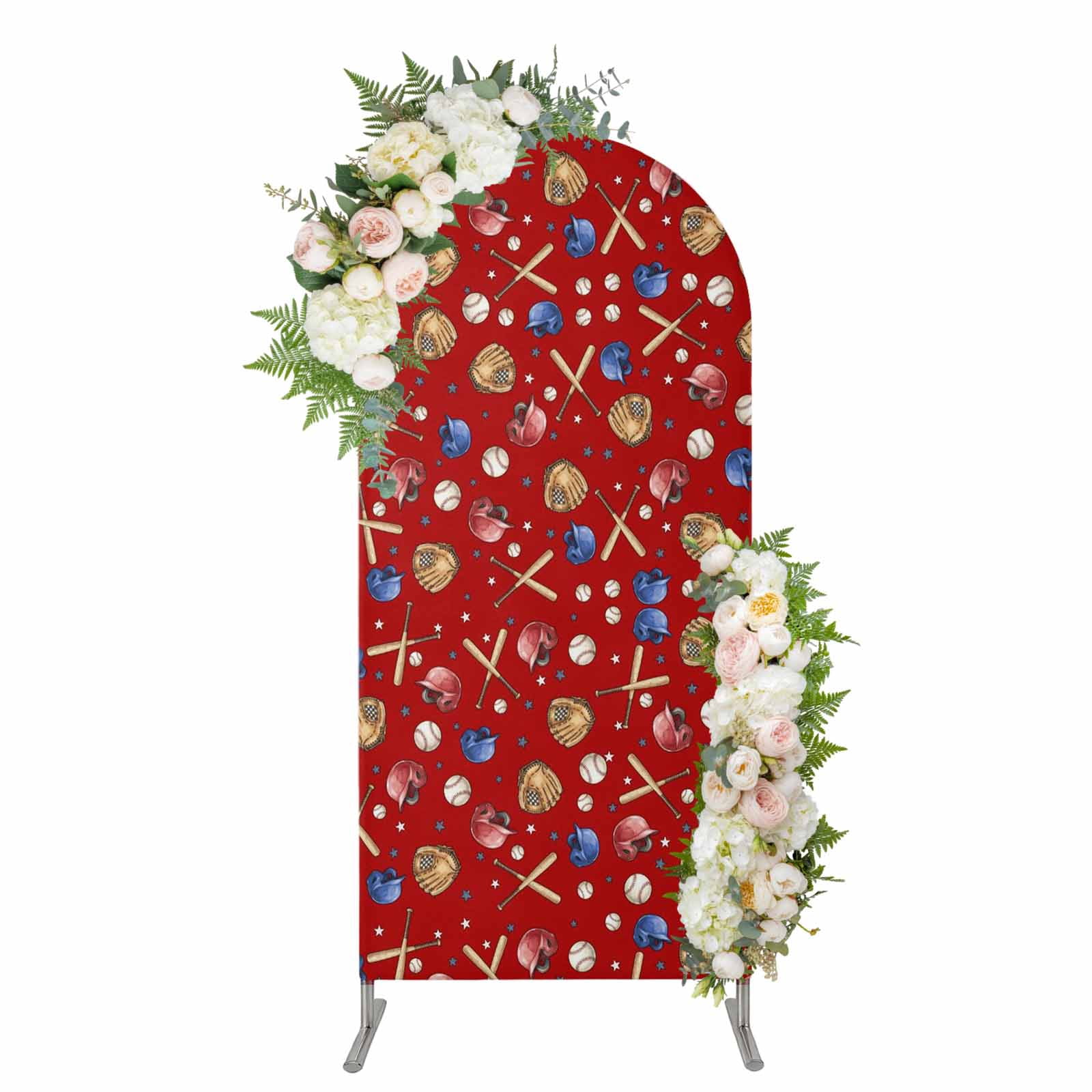 Arch Backdrop 5 Ft, Baseball Sports Spandex Stretch Fitted Arch Cover ...