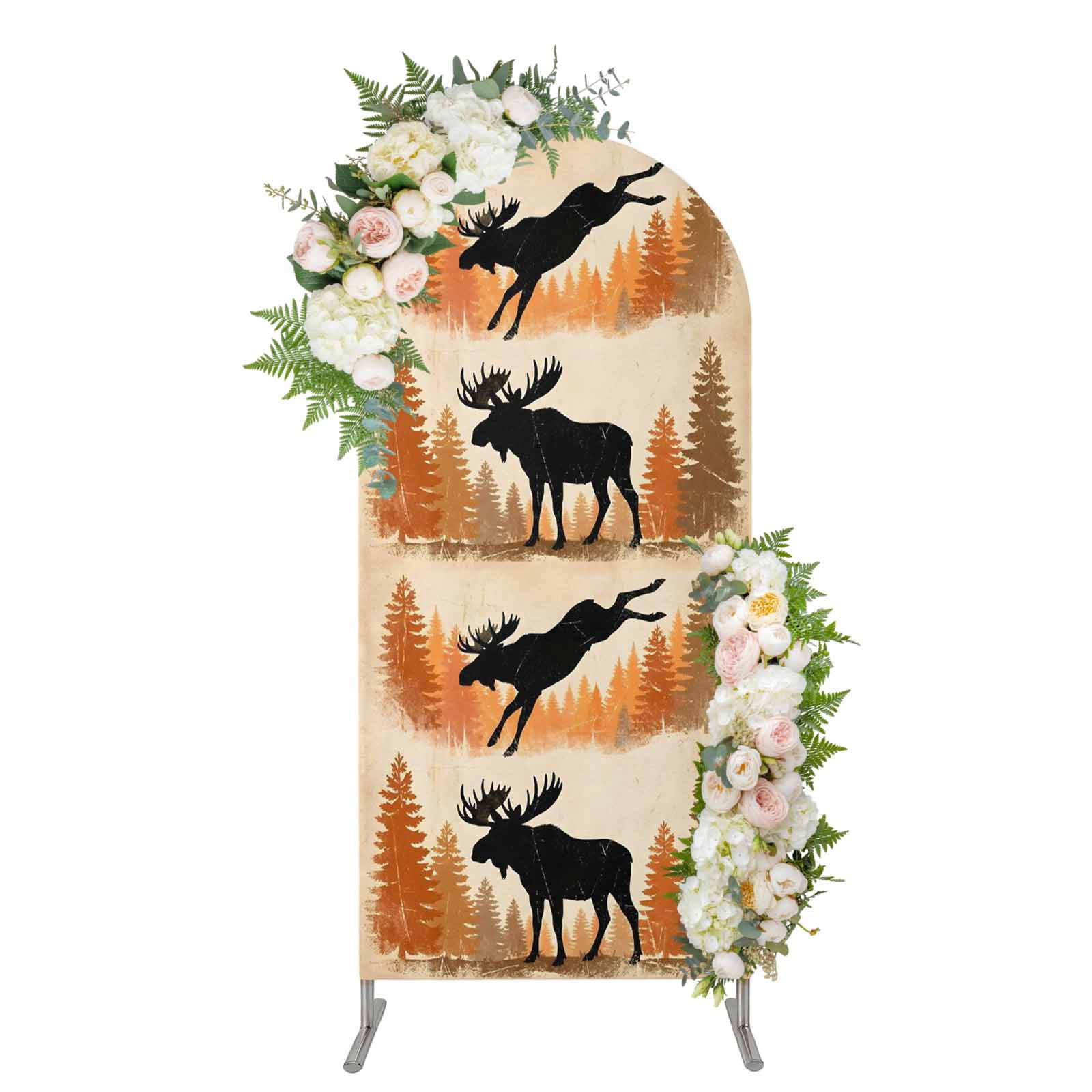 Arch Backdrop 5 Ft, Farmhouse Deer Spandex Stretch Fitted Arch Cover ...