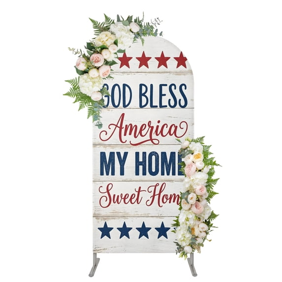 Arch Backdrop 5 Ft, Independence Day Spandex Stretch Fitted Arch Cover ...