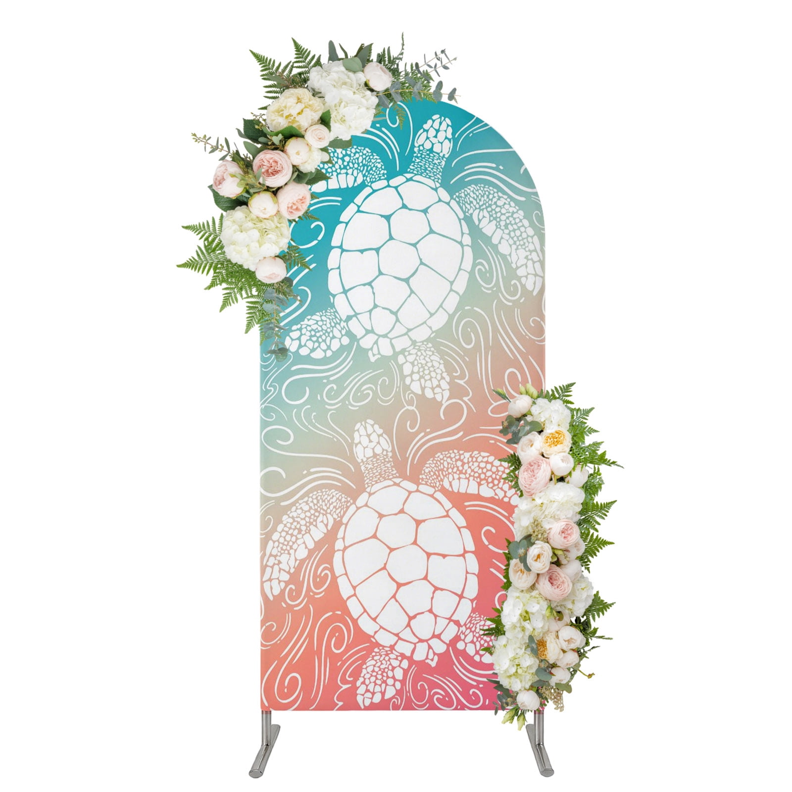 Arch Backdrop 5 Ft, Ocean Turtle Spandex Stretch Fitted Arch Cover ...