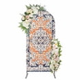 Arch Backdrop 5 Ft, Orange Boho Spandex Stretch Fitted Arch Cover ...