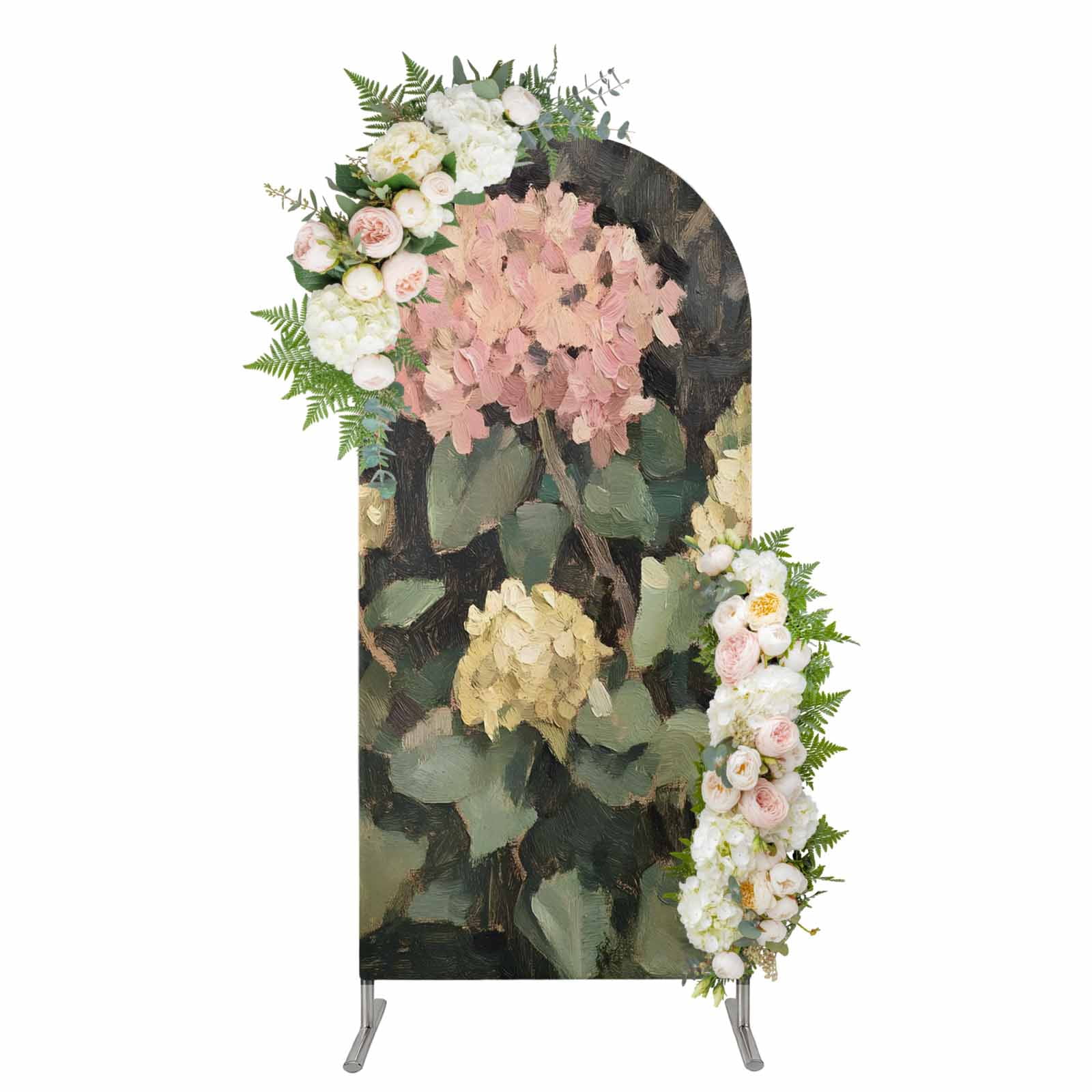 Arch Backdrop 5 Ft, Vintage Floral Spandex Stretch Fitted Arch Cover ...