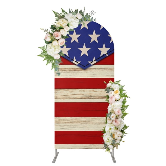 Arch Backdrop 5 Ft, Vintage Star Stripes Flag Spandex Stretch Fitted ...