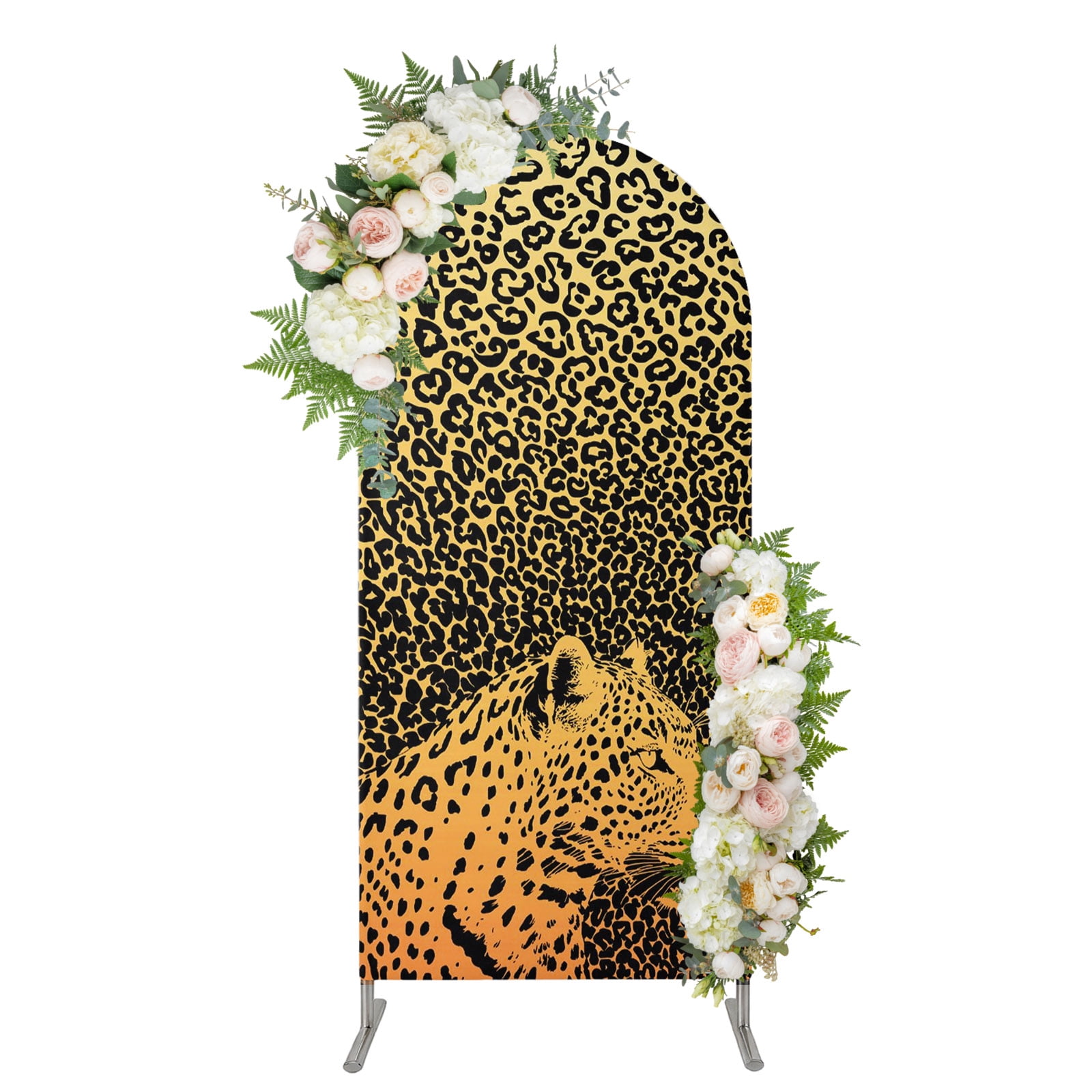 Arch Backdrop 6.6 Ft, Abstract Leopard Print Spandex Stretch Fitted ...