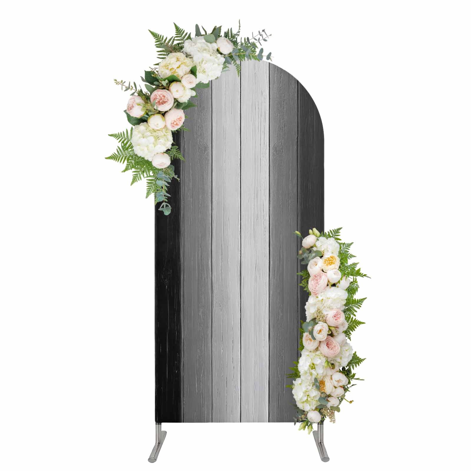Arch Backdrop 6.6 Ft, Black Gray Ombre Spandex Stretch Fitted Arch ...