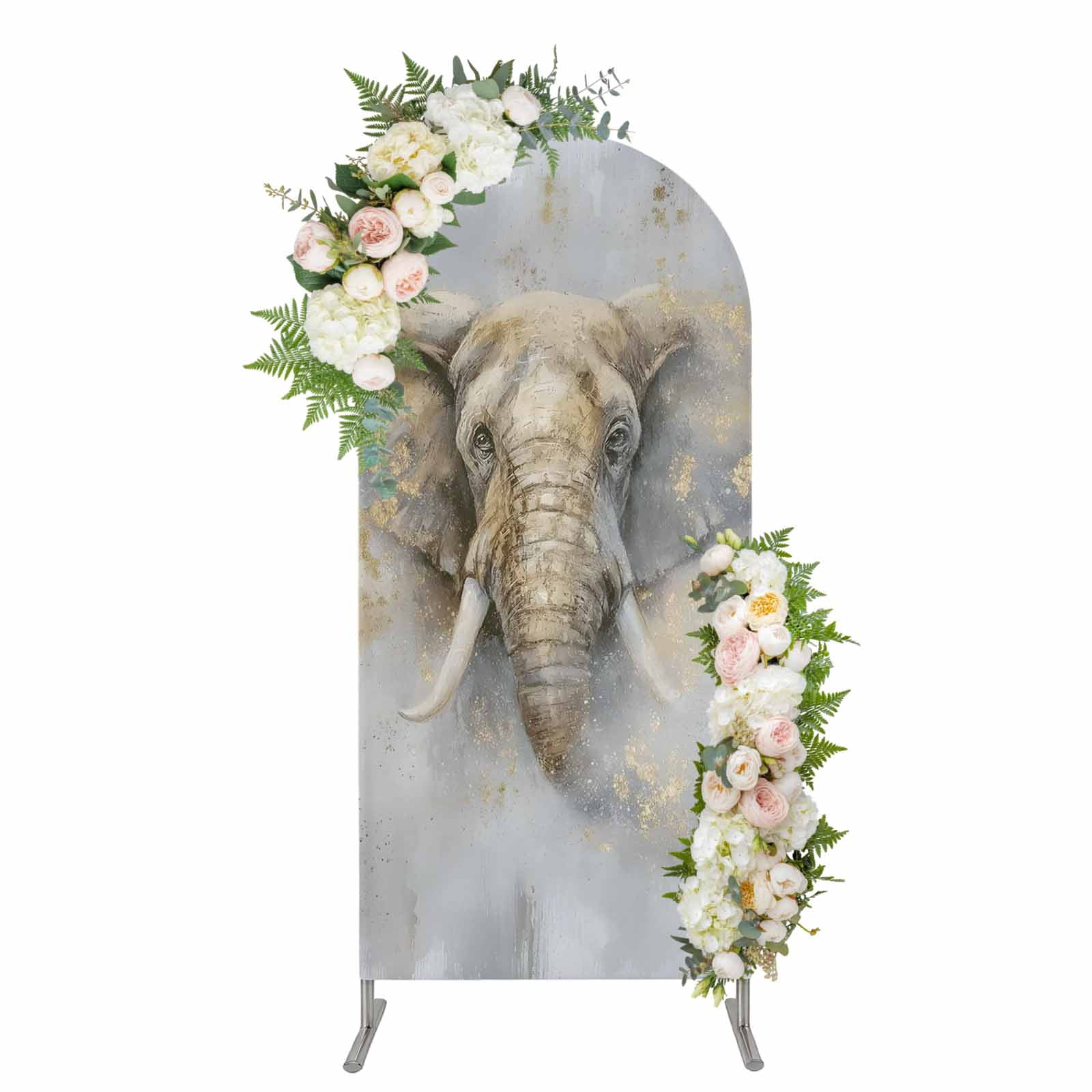 Arch Backdrop 6.6 Ft, Elephant Spandex Stretch Fitted Arch Cover, Round ...
