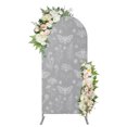 Arch Backdrop 6.6 Ft, Grey Butterfly Botanical Spandex Stretch Fitted ...