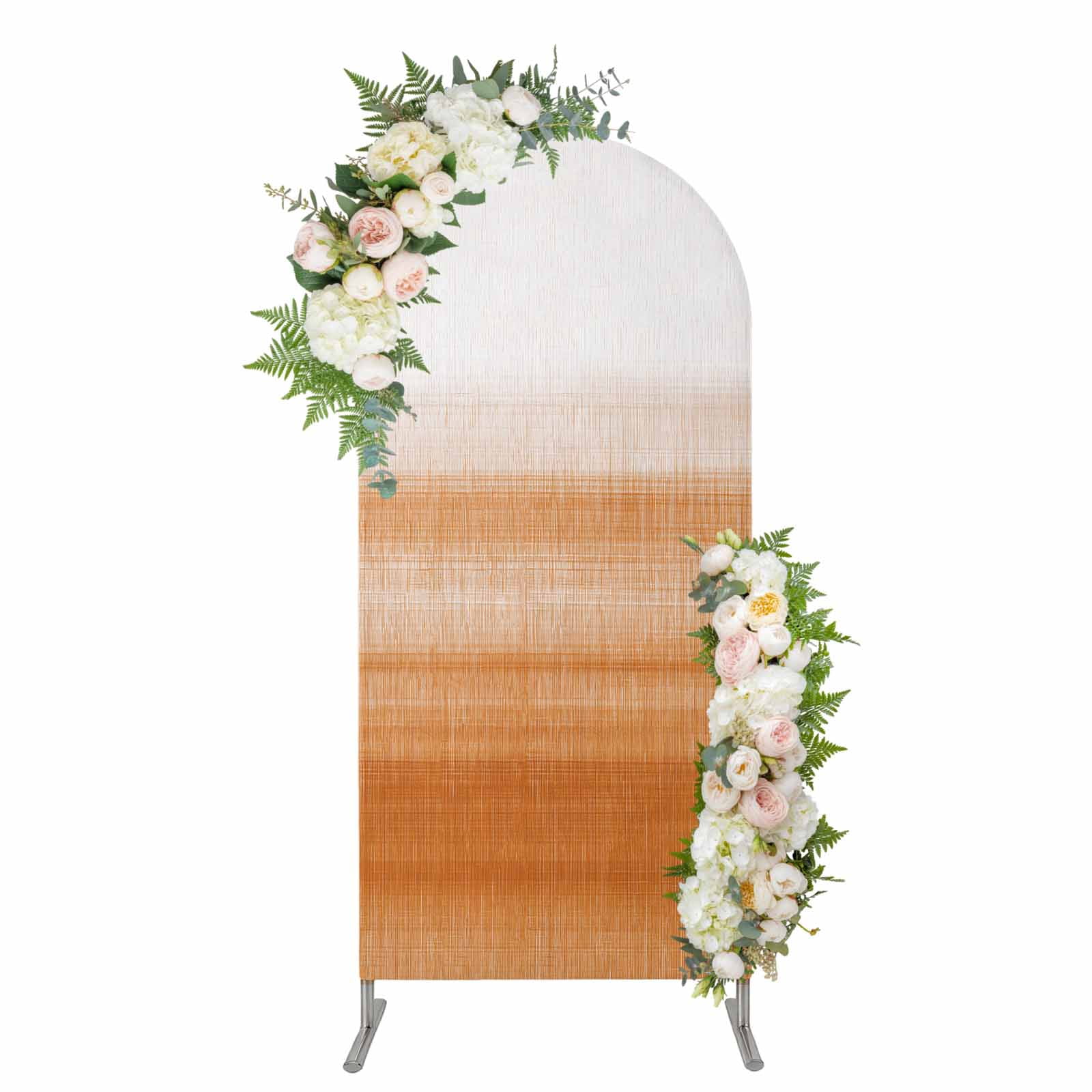 Arch Backdrop 6.6 Ft, Orange White Ombre Spandex Stretch Fitted Arch ...