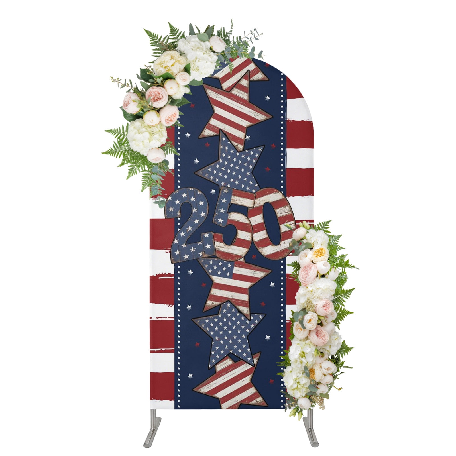 Arch Backdrop 6 Ft, 250 Anniversary Spandex Stretch Fitted Arch Cover ...