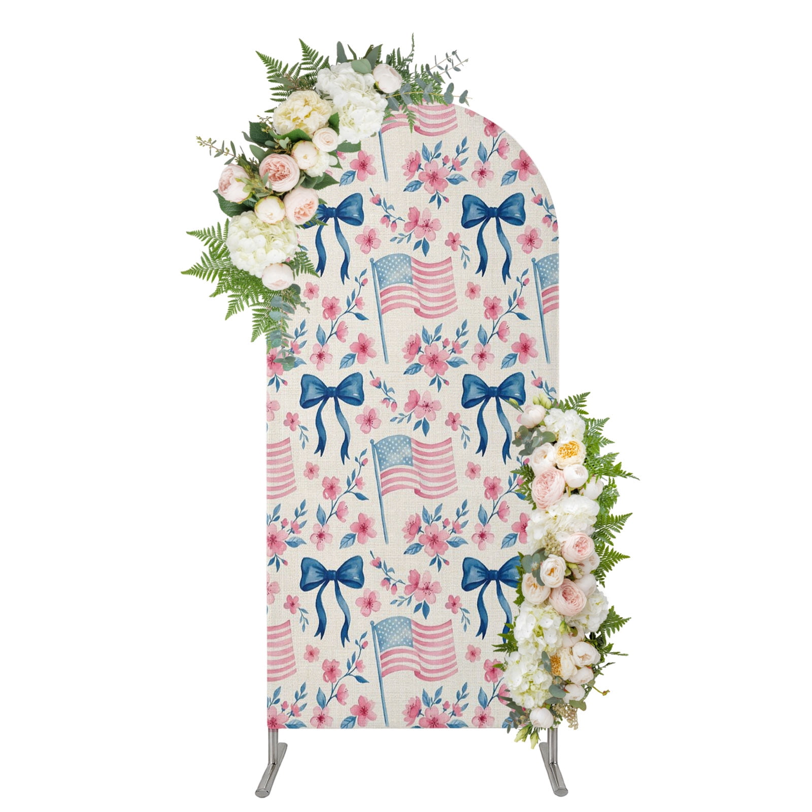 Arch Backdrop 6 Ft, American Flag Spandex Stretch Fitted Arch Cover ...