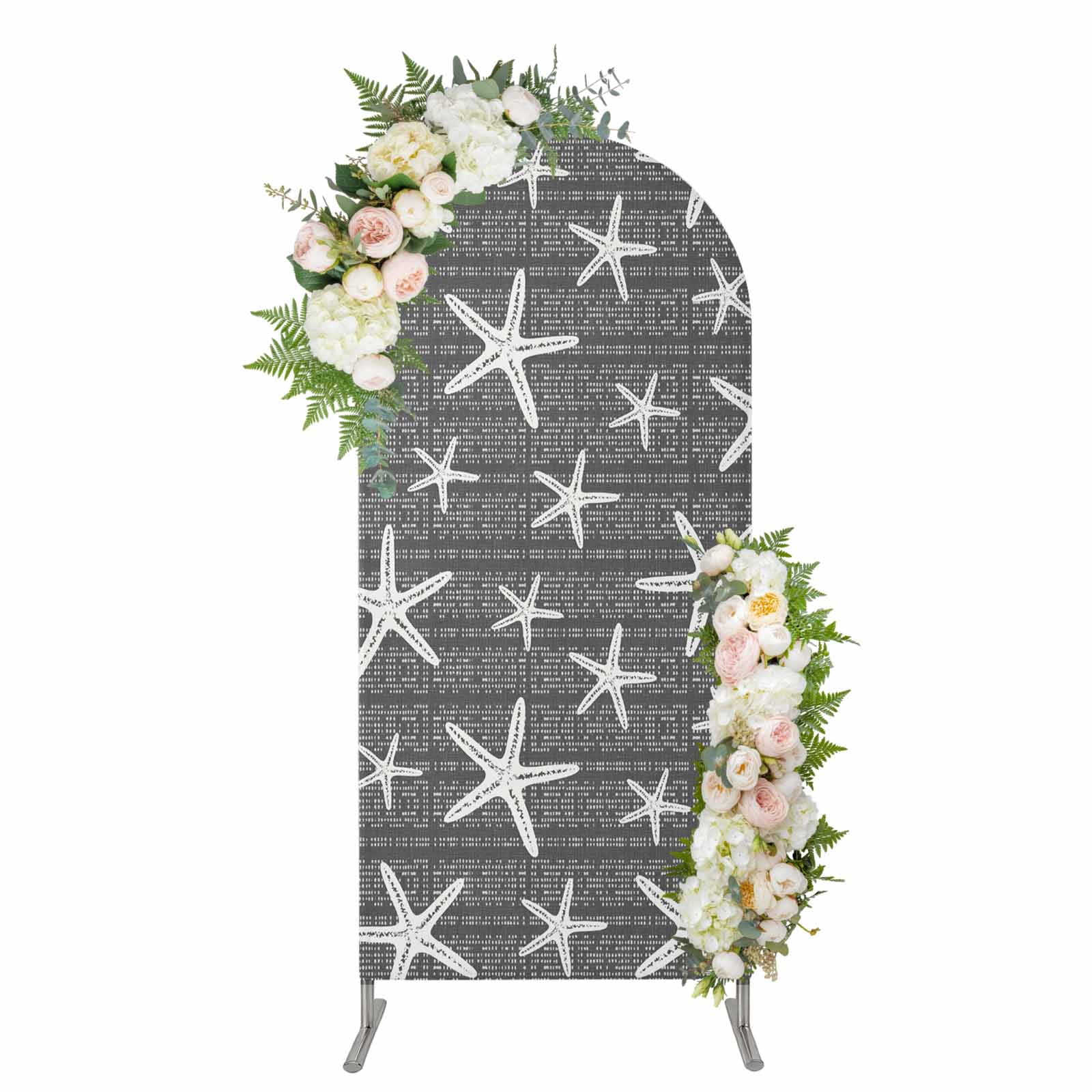 Arch Backdrop 6 Ft, Black Starfish Coastal Spandex Stretch Fitted Arch ...