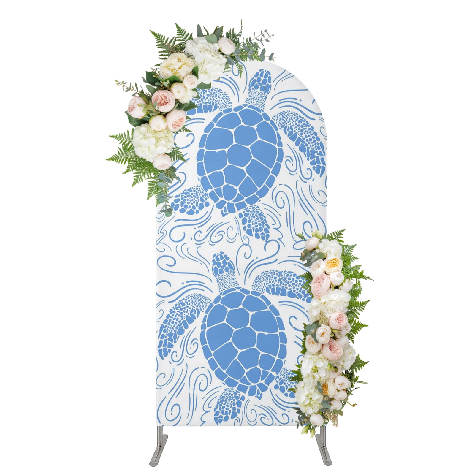 Arch Backdrop 6 Ft, Coastal Turtle Spandex Stretch Fitted Arch Cover ...